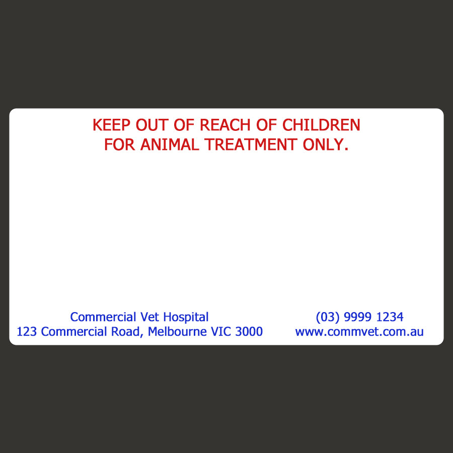 CUSTOM CLINIC VET DRUG DYMO S99015 LABELS – Get Labels